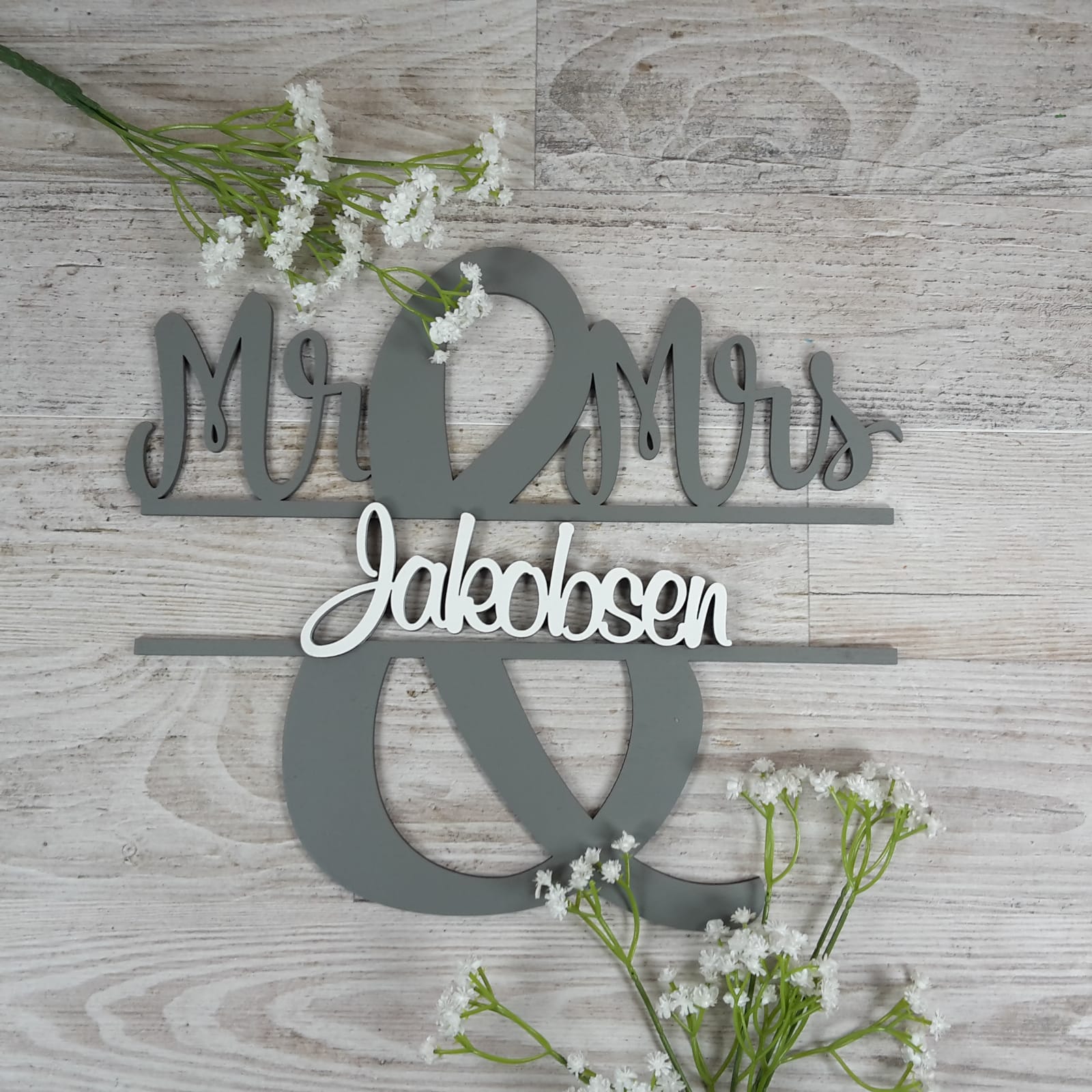 Schild Mr And Mrs