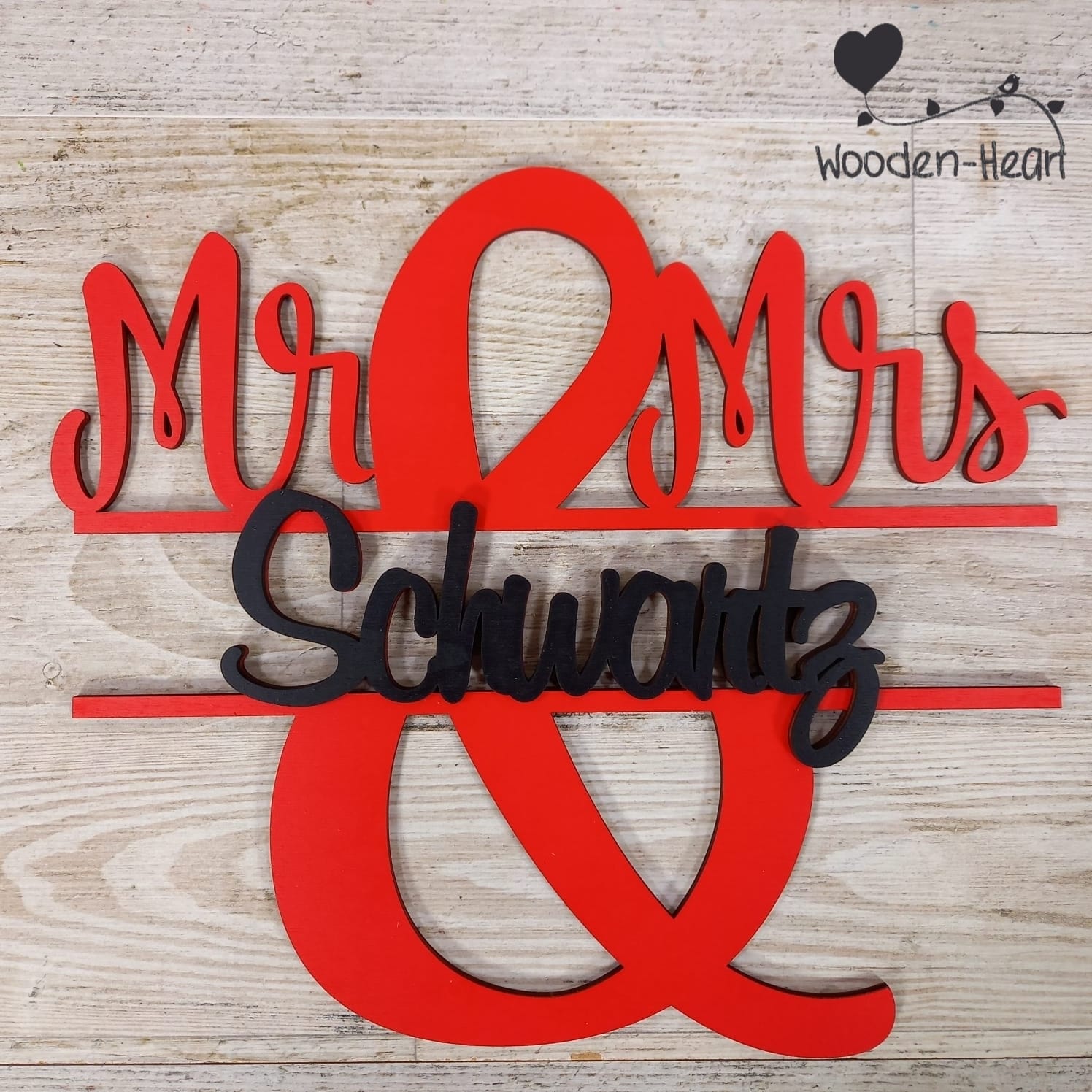 Schild Mr And Mrs